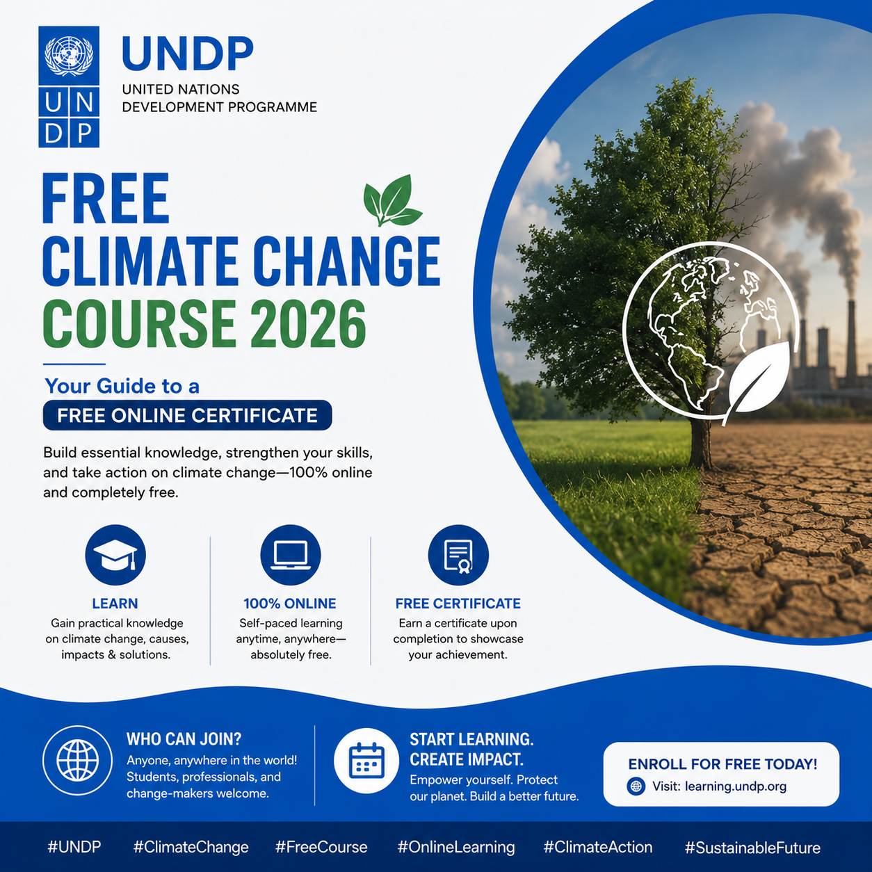 UNDP Free Climate Change Training 2026: Youth for Climate Action E ...