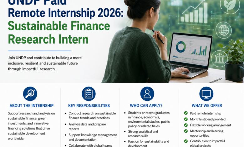 UNDP Paid Remote Internship 2026: Sustainable Finance Research Intern ...
