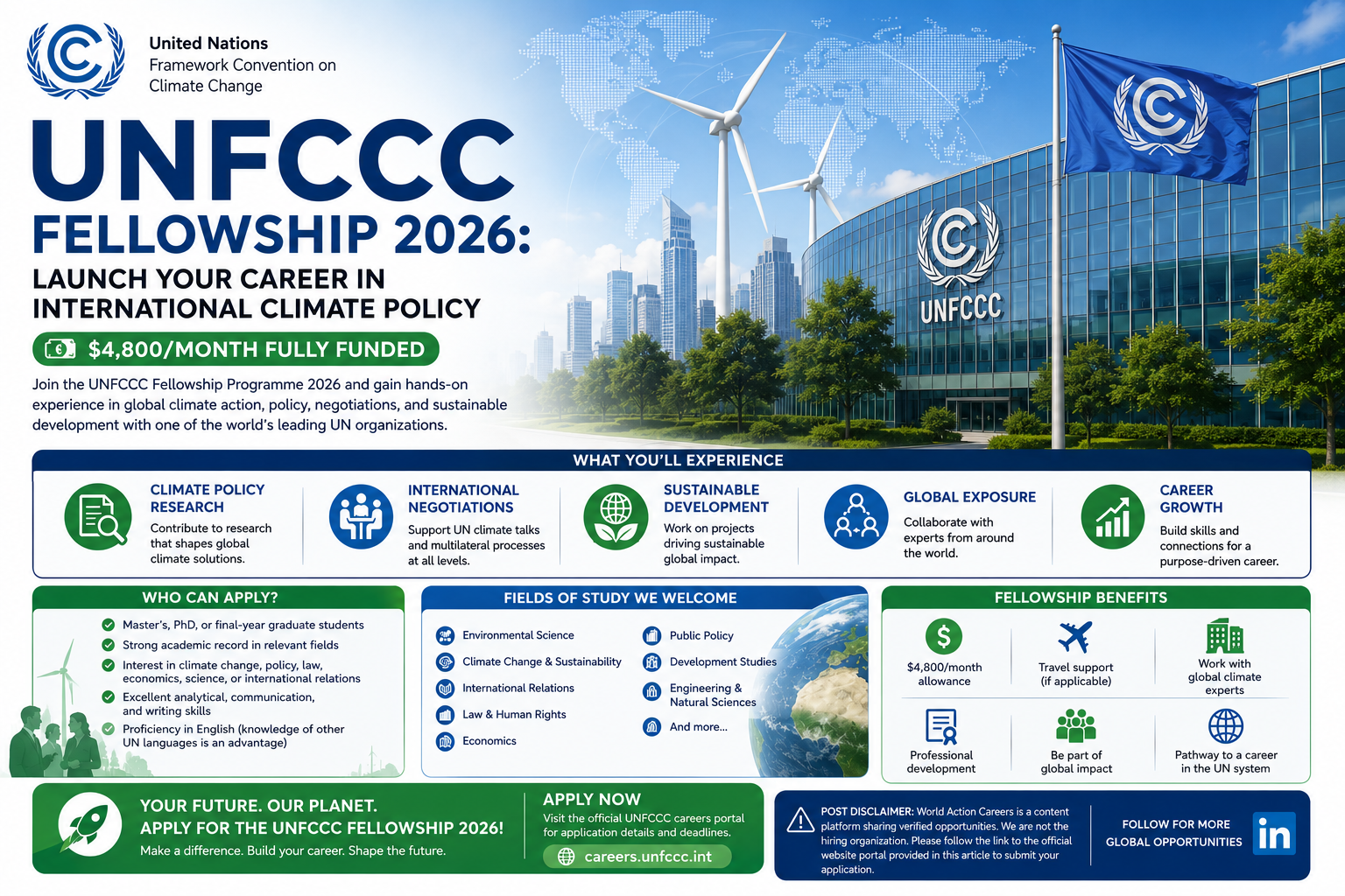 UNFCCC Fellowship 2026: Launch Your Career in International Climate ...
