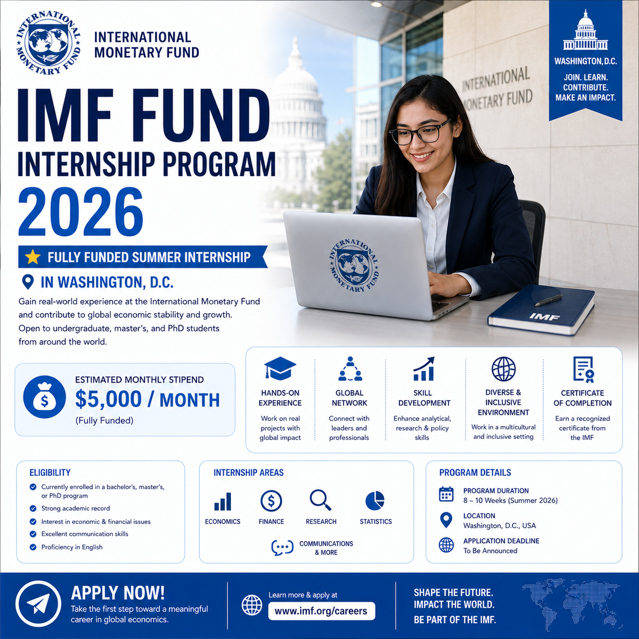 IMF Fund Internship Program 2026: Fully Funded Summer Internship in ...