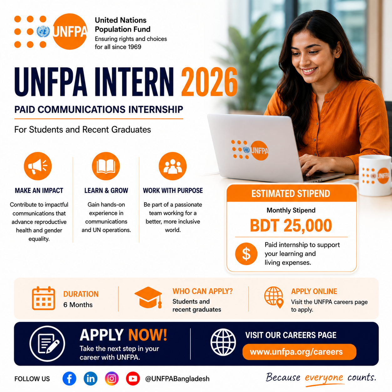 UNFPA Intern 2026: Paid Communications Internship for Students and ...