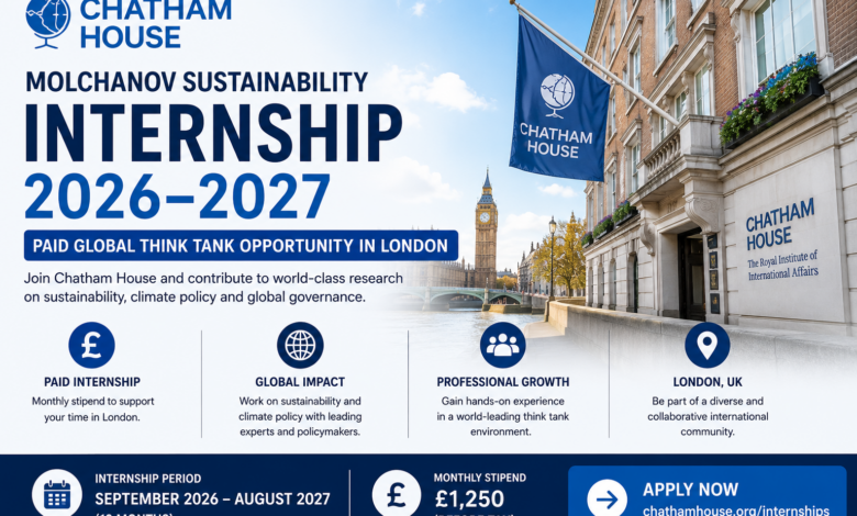 Chatham House Molchanov Sustainability Internship 2026–2027: Paid ...